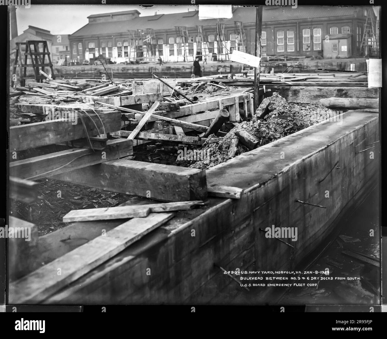 Historic photographs of the Norfolk Naval shipyard located in the Fifth ...