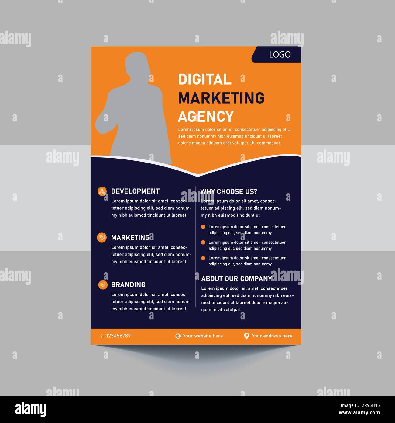 Corporate business flyer layout, Flyer cover design, Annual report ...