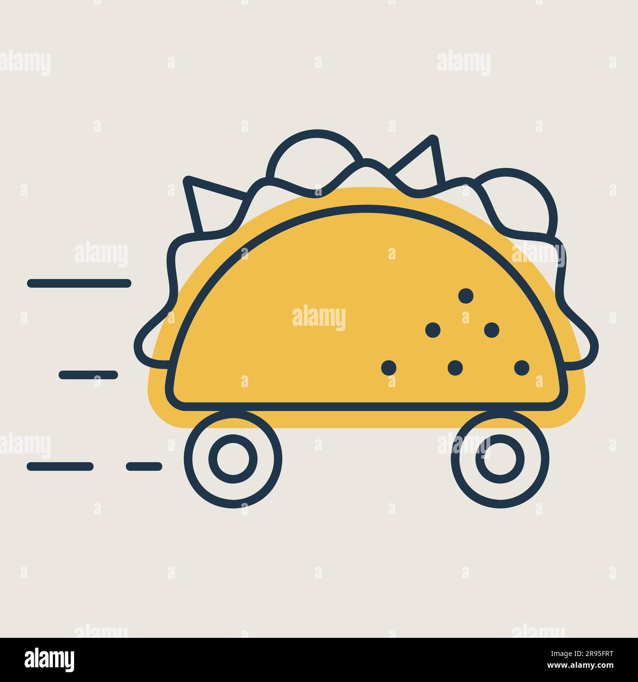 Taco delivery vector isolated icon. Fastfood sign. Graph symbol for ...