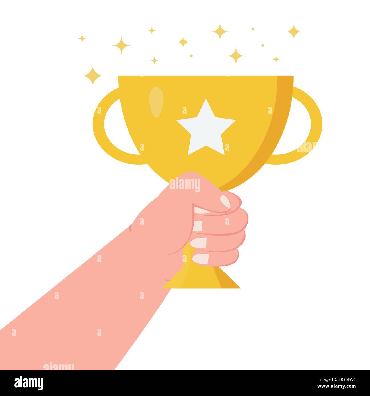 Hand holding silver medal Stock Vector Images - Alamy