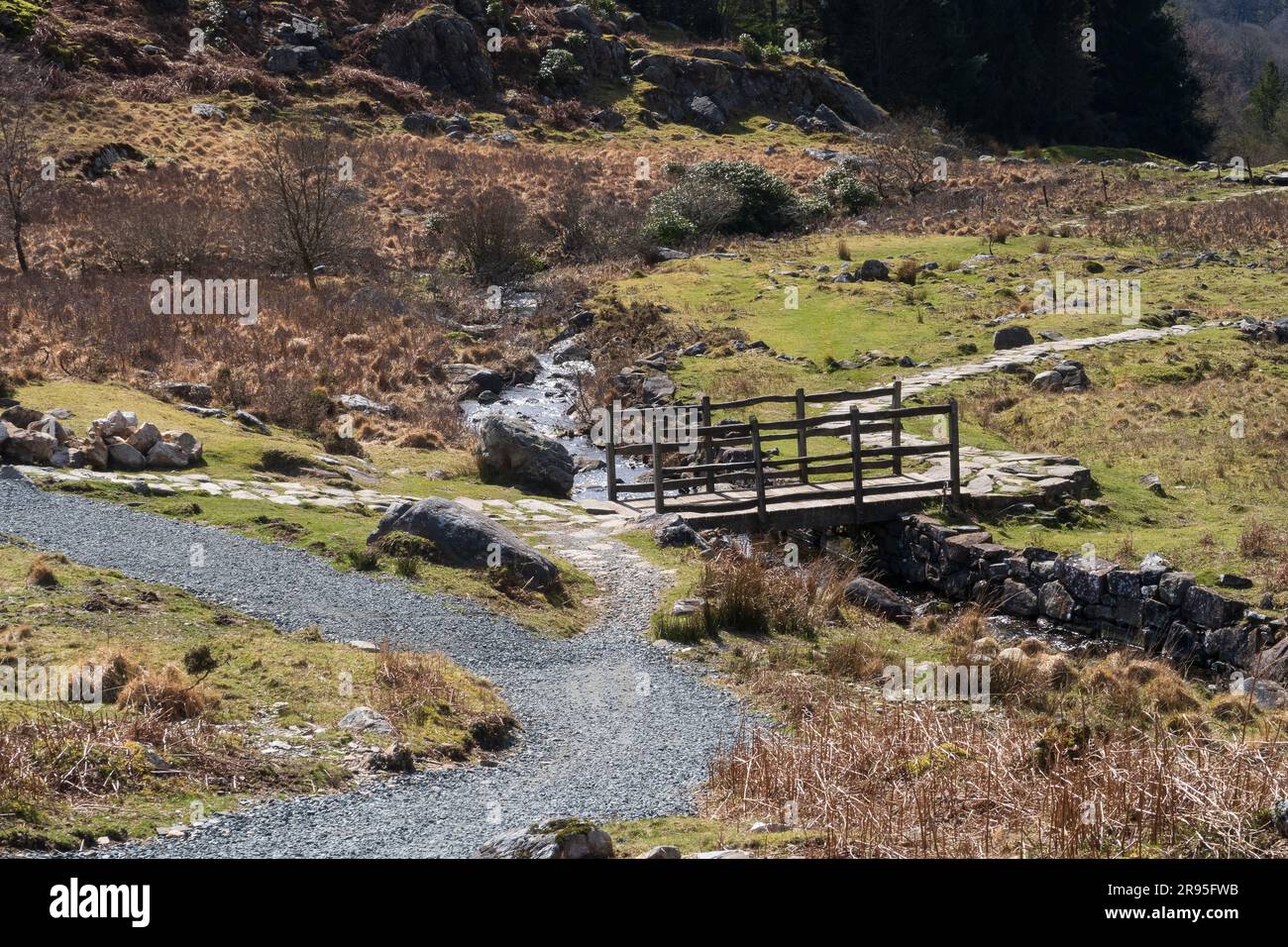 Foot Bridge near Capel Curig, North Wales Stock Photo - Alamy