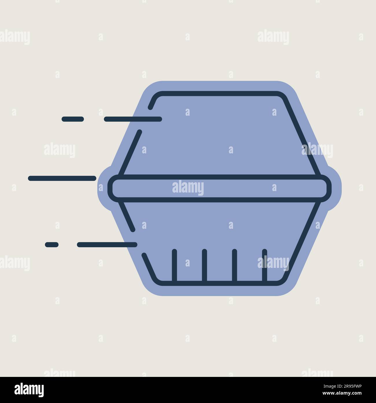 Food box vector isolated icon. Delivery sign. Graph symbol for cooking ...