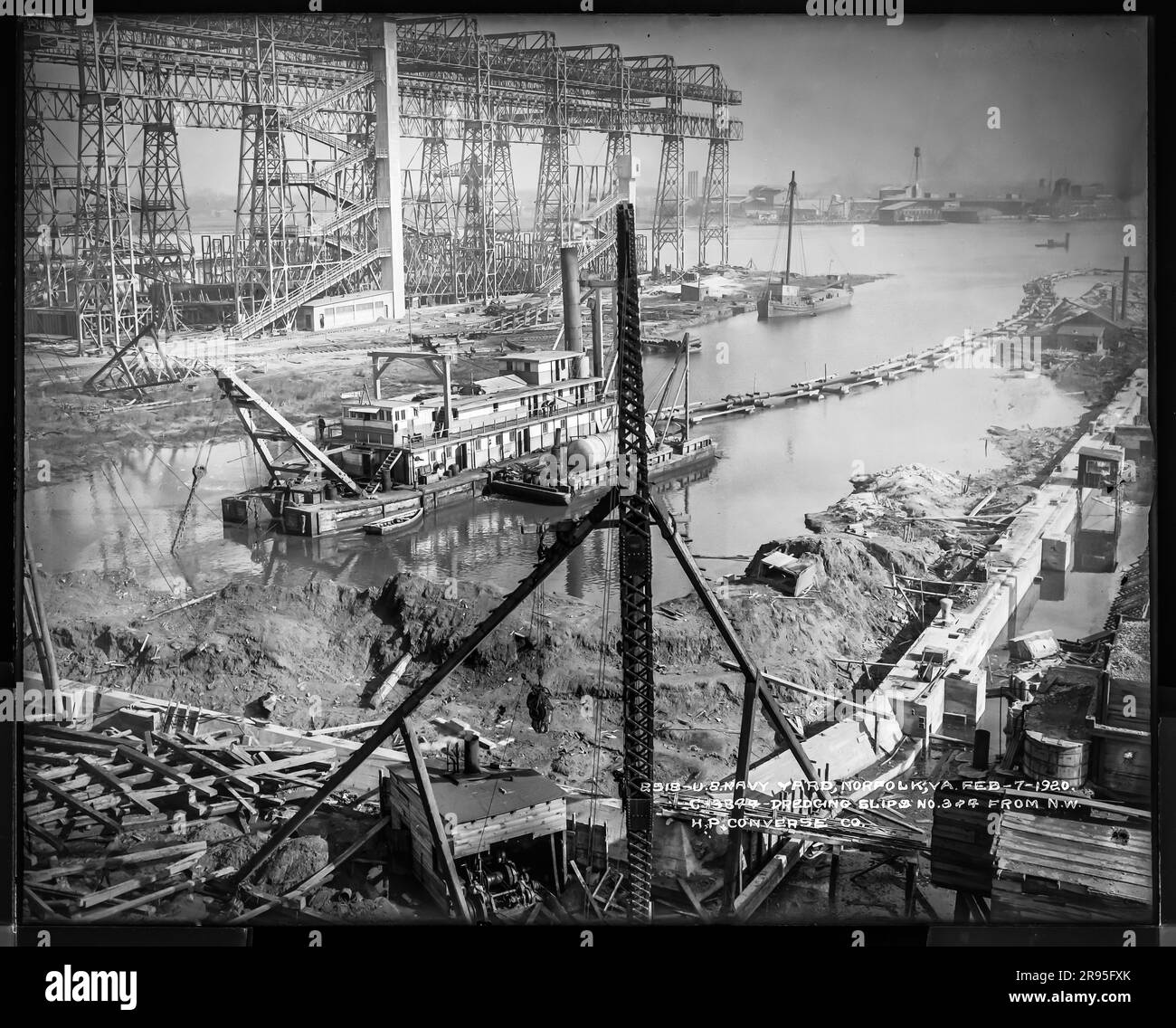 Historic photographs of the Norfolk Naval shipyard located in the Fifth ...