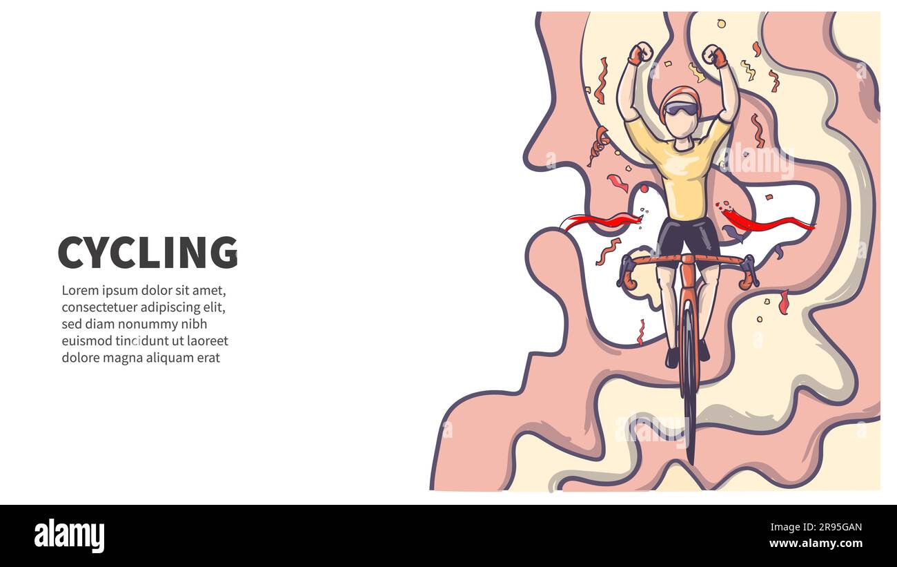 road bike contemporary abstract style cycling vector illustration Stock ...