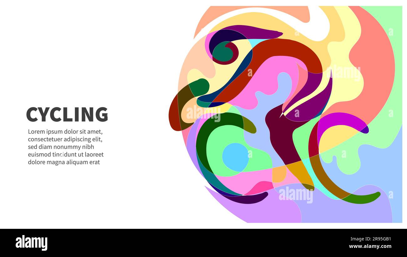 road bike contemporary abstract style cycling vector illustration Stock ...