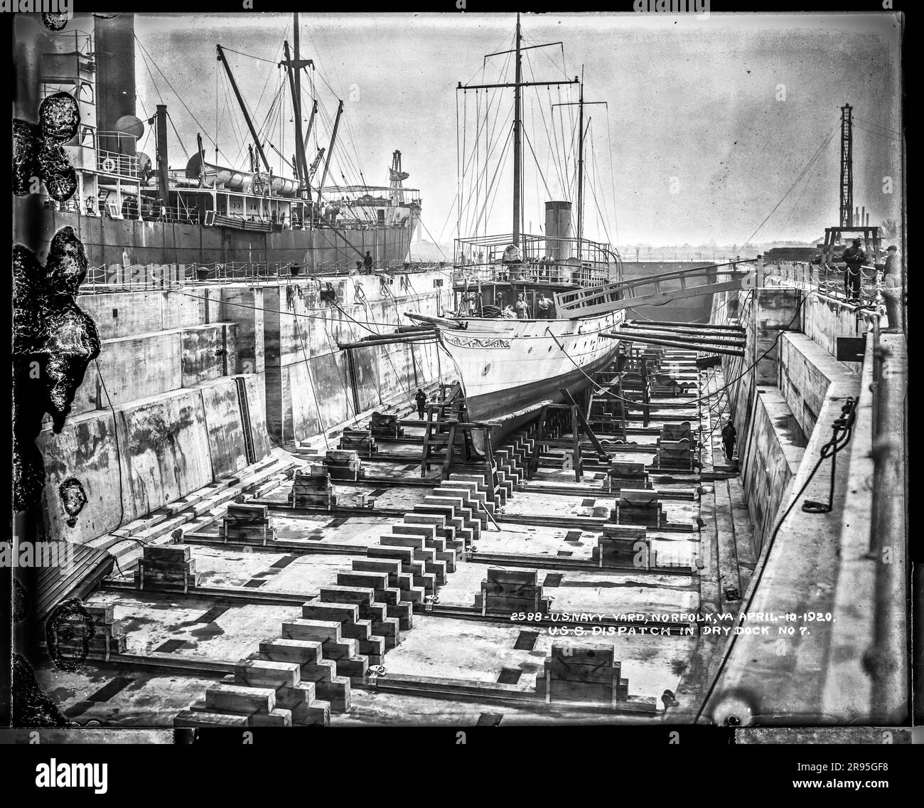 Historic photographs of the Norfolk Naval shipyard located in the Fifth ...