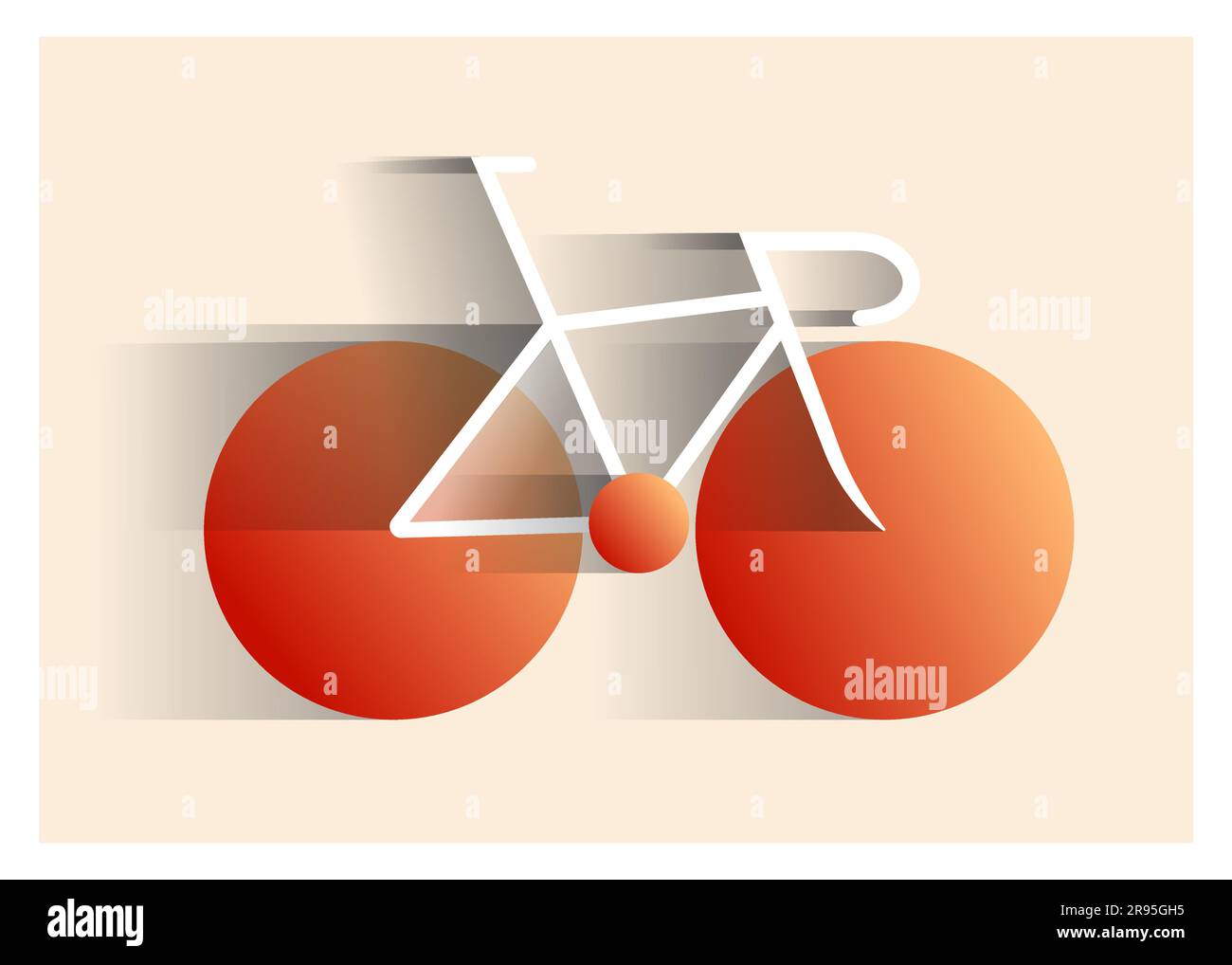 road bike contemporary abstract style cycling vector illustration Stock ...