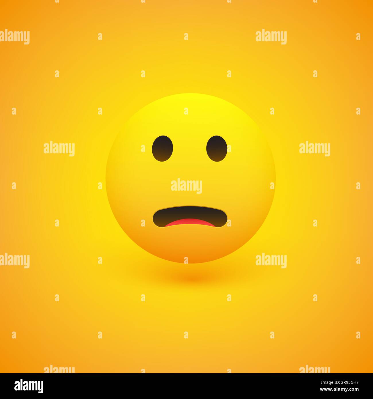 Fearful, Surprised Face - Emoticon - Vector Design Stock Vector Image ...
