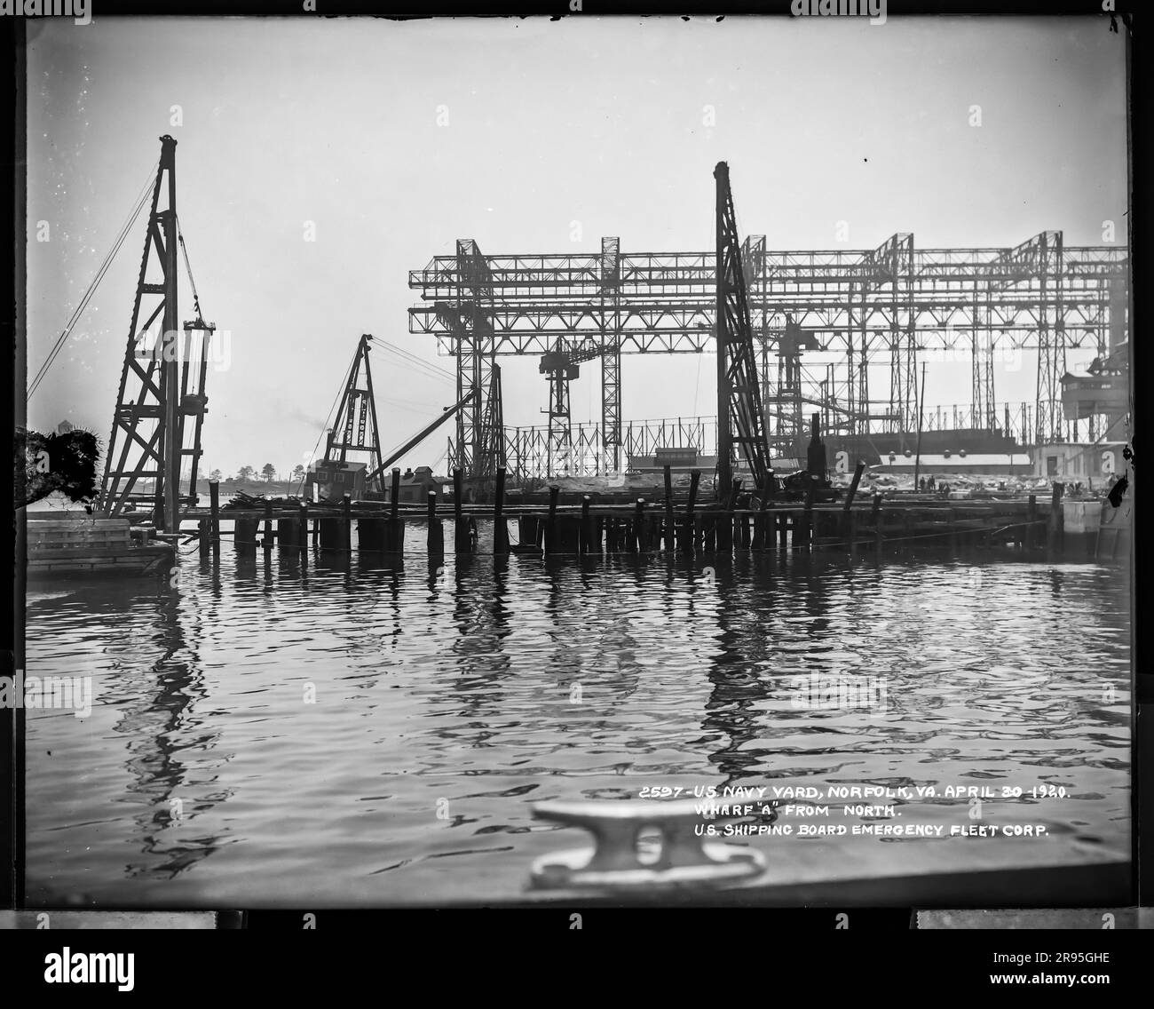 Historic photographs of the Norfolk Naval shipyard located in the Fifth ...
