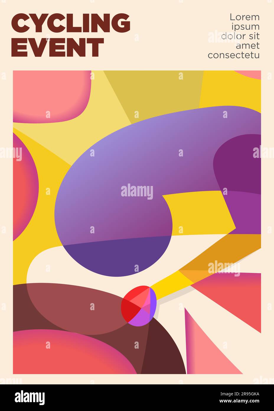 road to king. abstract style cycling event poster. cycling vector ...