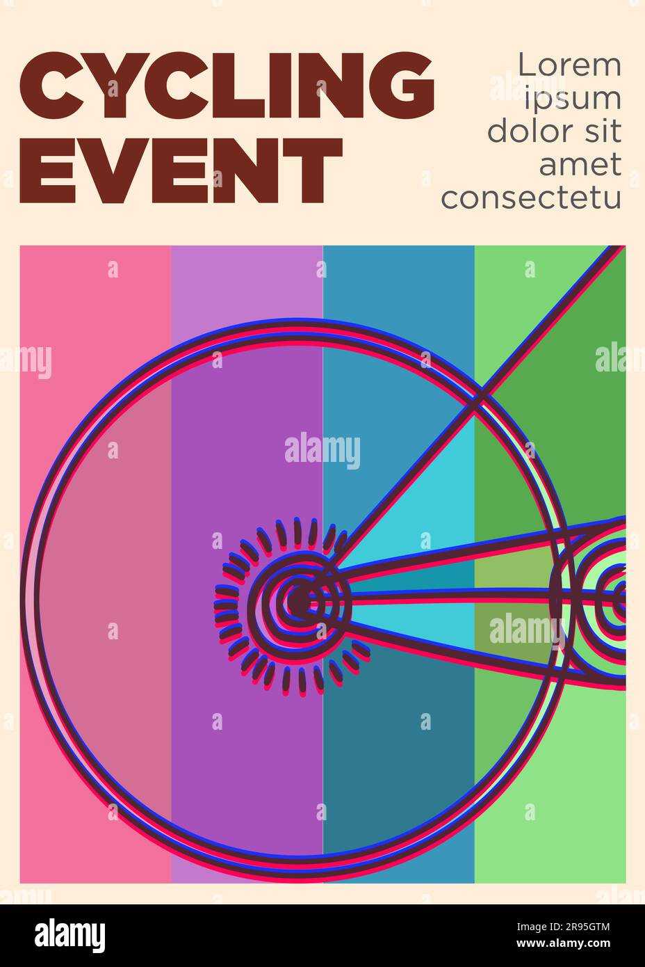 road bike contemporary abstract style cycling vector illustration Stock ...