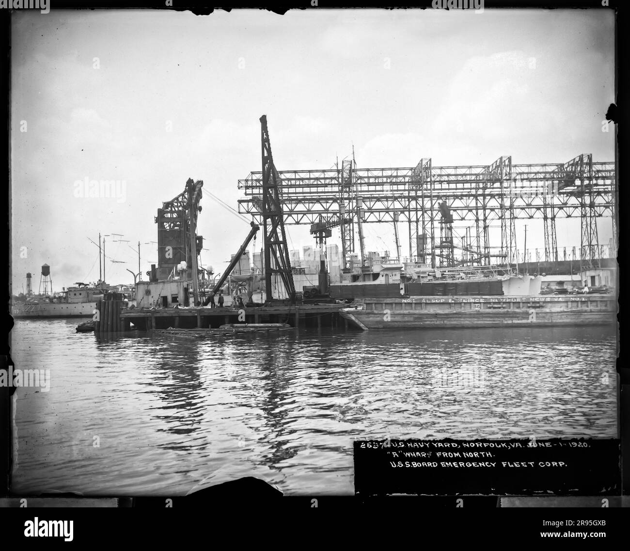 Historic photographs of the Norfolk Naval shipyard located in the Fifth ...