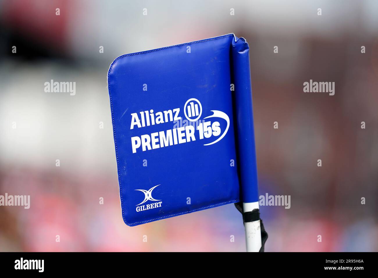 A detailed view of an Allianz Premier 15s flag post during the Allianz ...