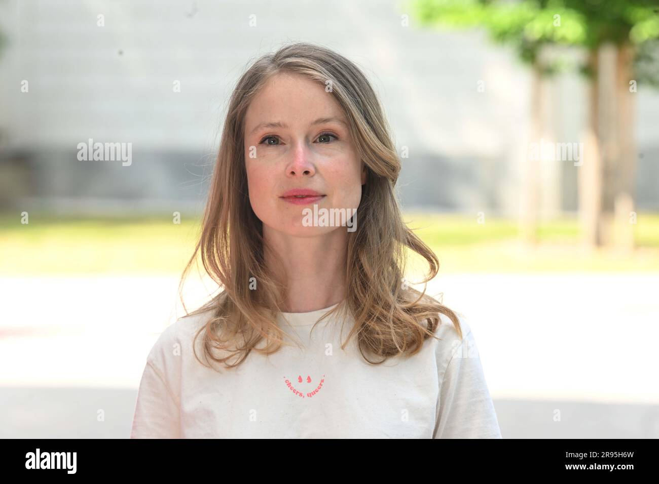 Munich, Germany. 24th June, 2023. Actress Odine Johne stands in front ...