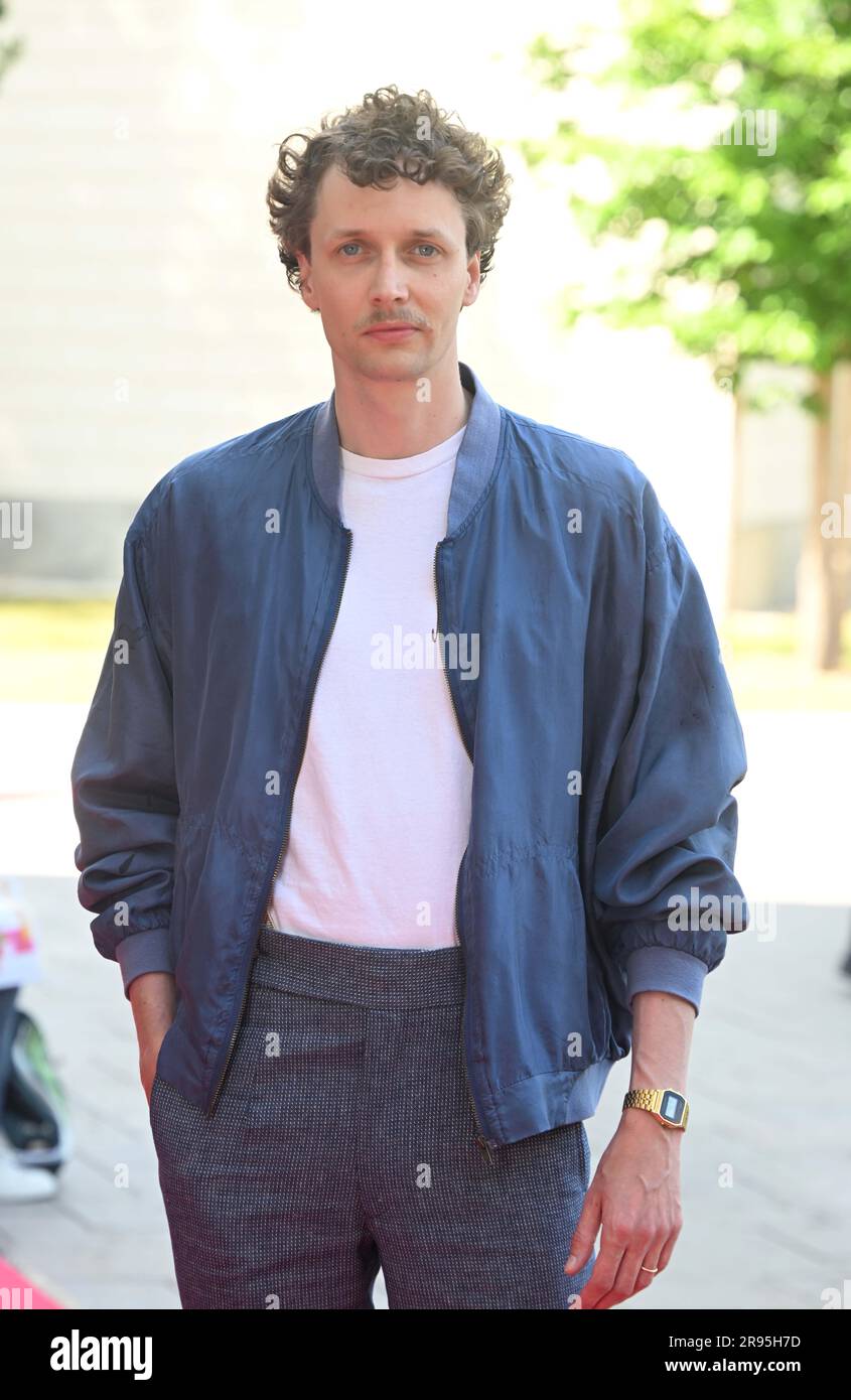 24 June 2023, Bavaria, Munich: Actor Julius Feldmeier stands in front ...