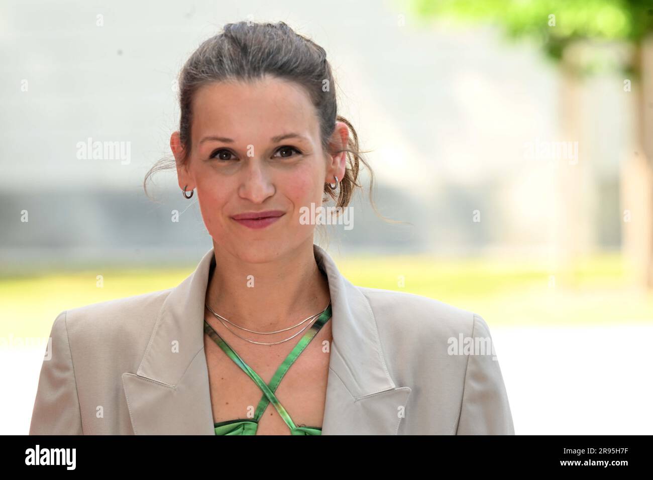 Munich, Germany. 24th June, 2023. Actress Kristin Suckow stands in ...