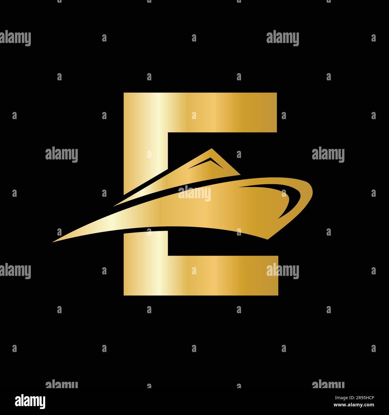 Letter e shipping container logo hi-res stock photography and images ...