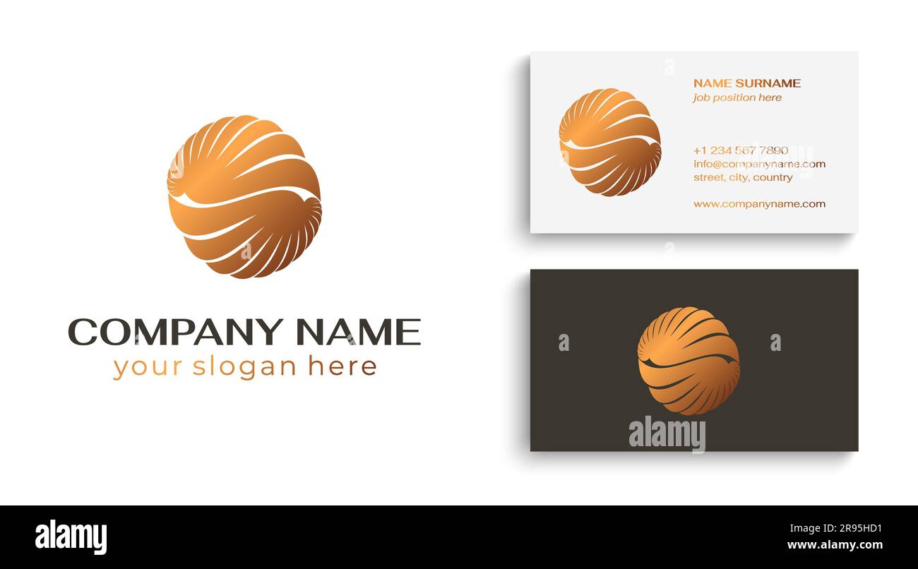 Shell logo. Modern seashell, naulilus. Elegant linear logo. Template to ...