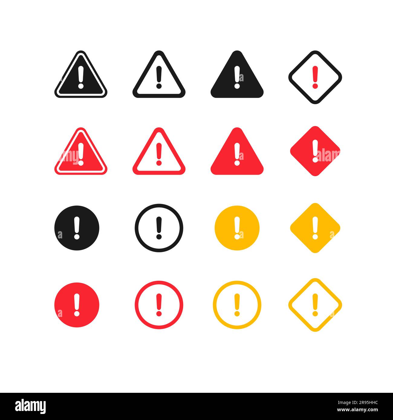 Caution signs. Symbols danger and warning signs Stock Vector Image ...