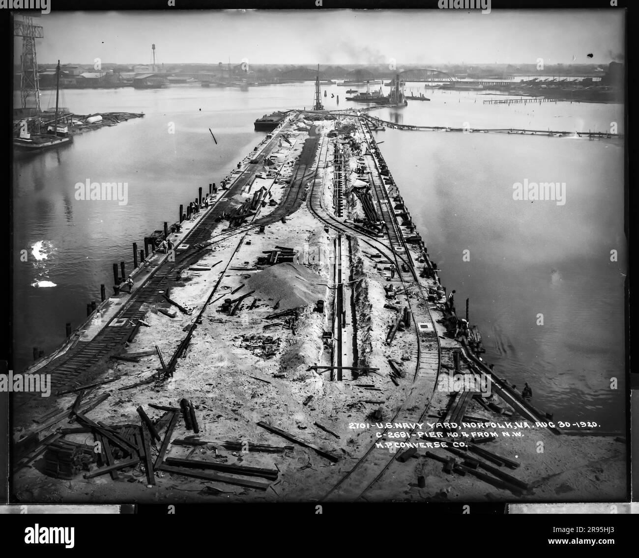 Historic photographs of the Norfolk Naval shipyard located in the Fifth ...