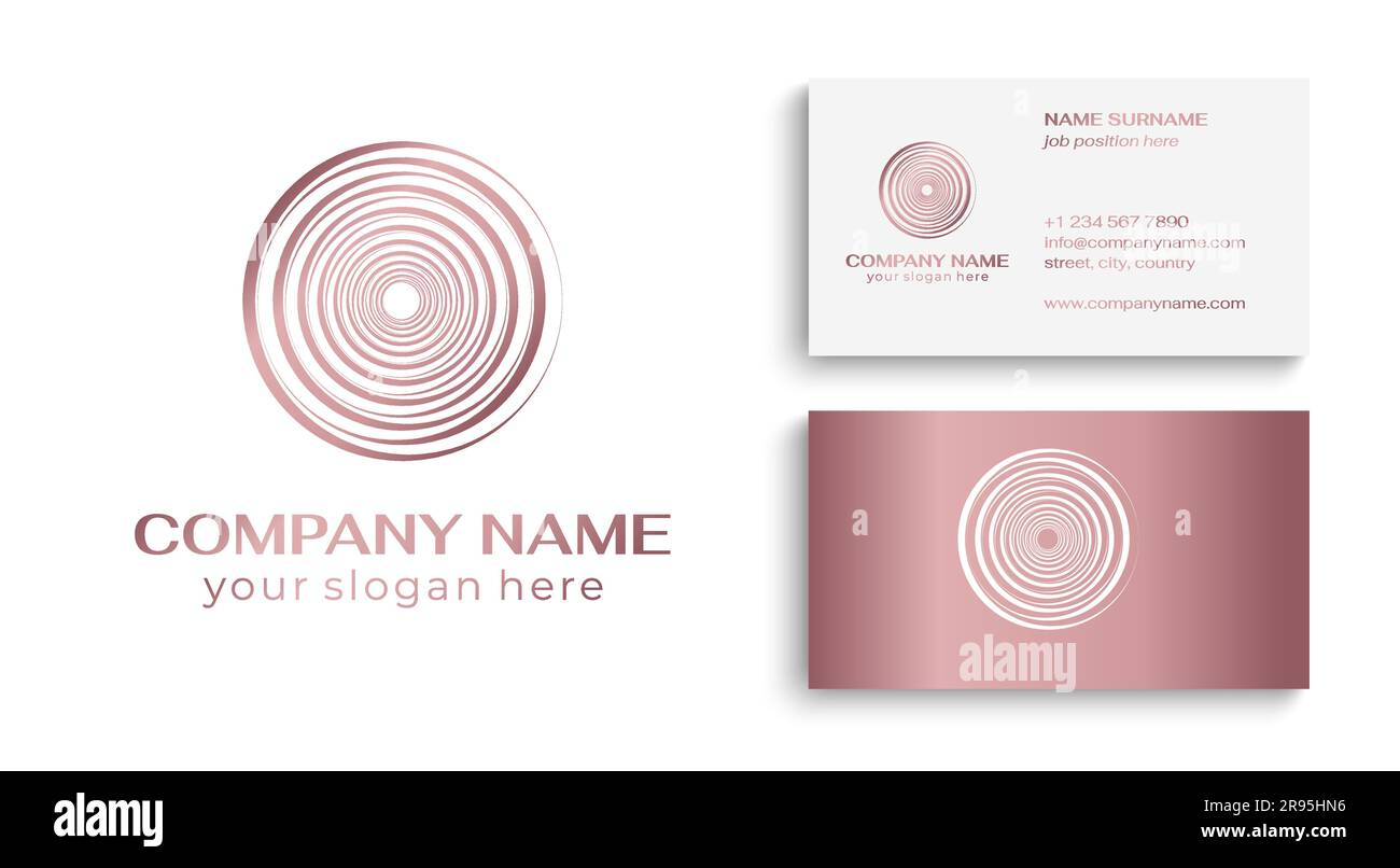 Circle and rings logo. Austractive universal logo for business. Twisted ...