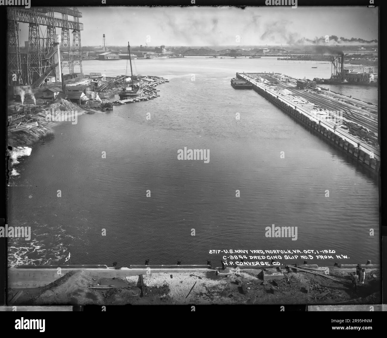 Historic photographs of the Norfolk Naval shipyard located in the Fifth ...