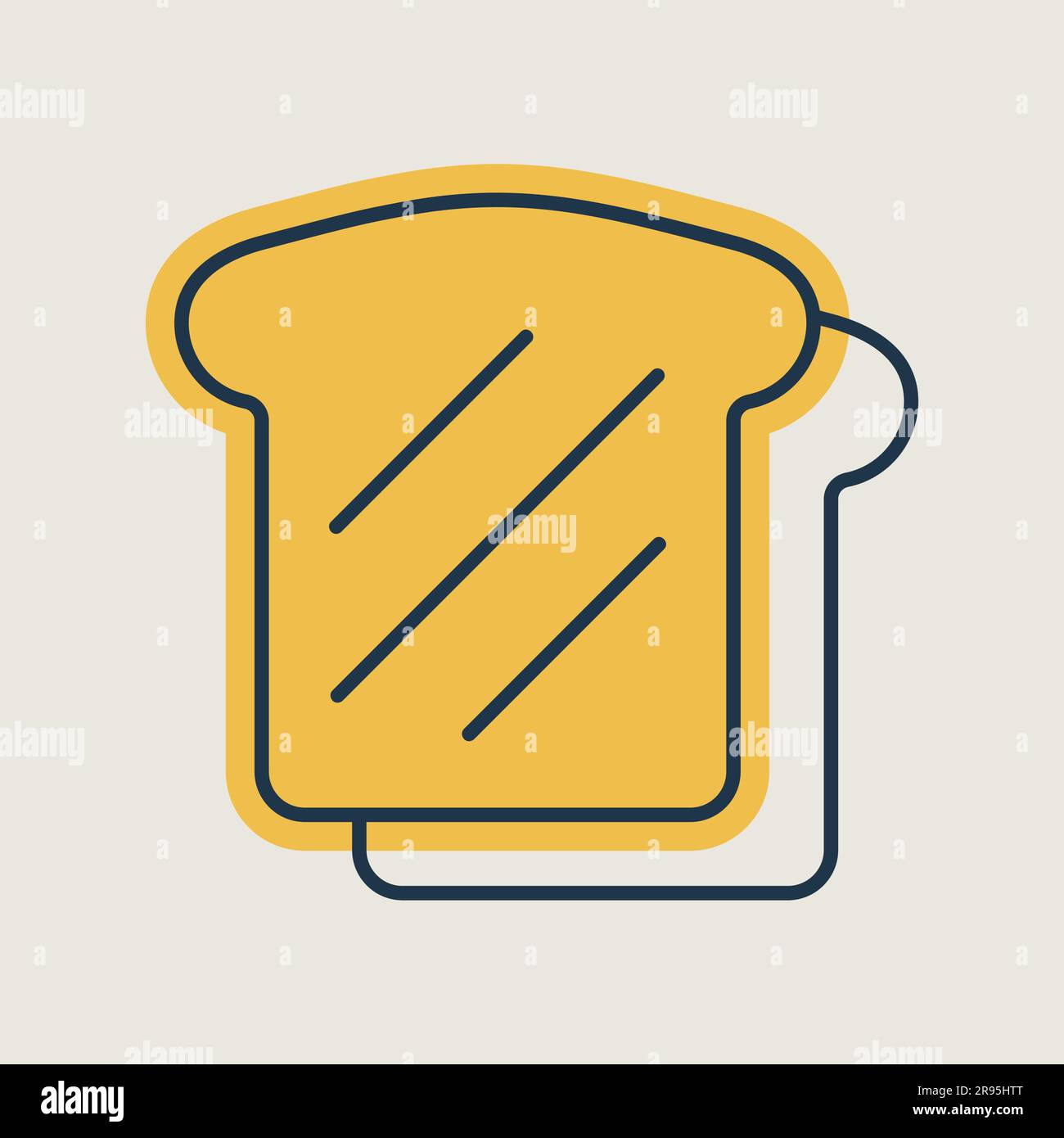 Bread, Toast vector icon. Fast food sign. Graph symbol for cooking web ...