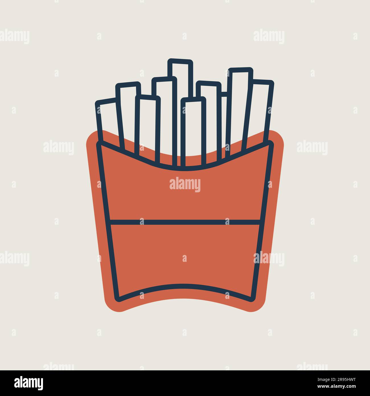 French fries vector icon. Fast food sign. Graph symbol for cooking web ...