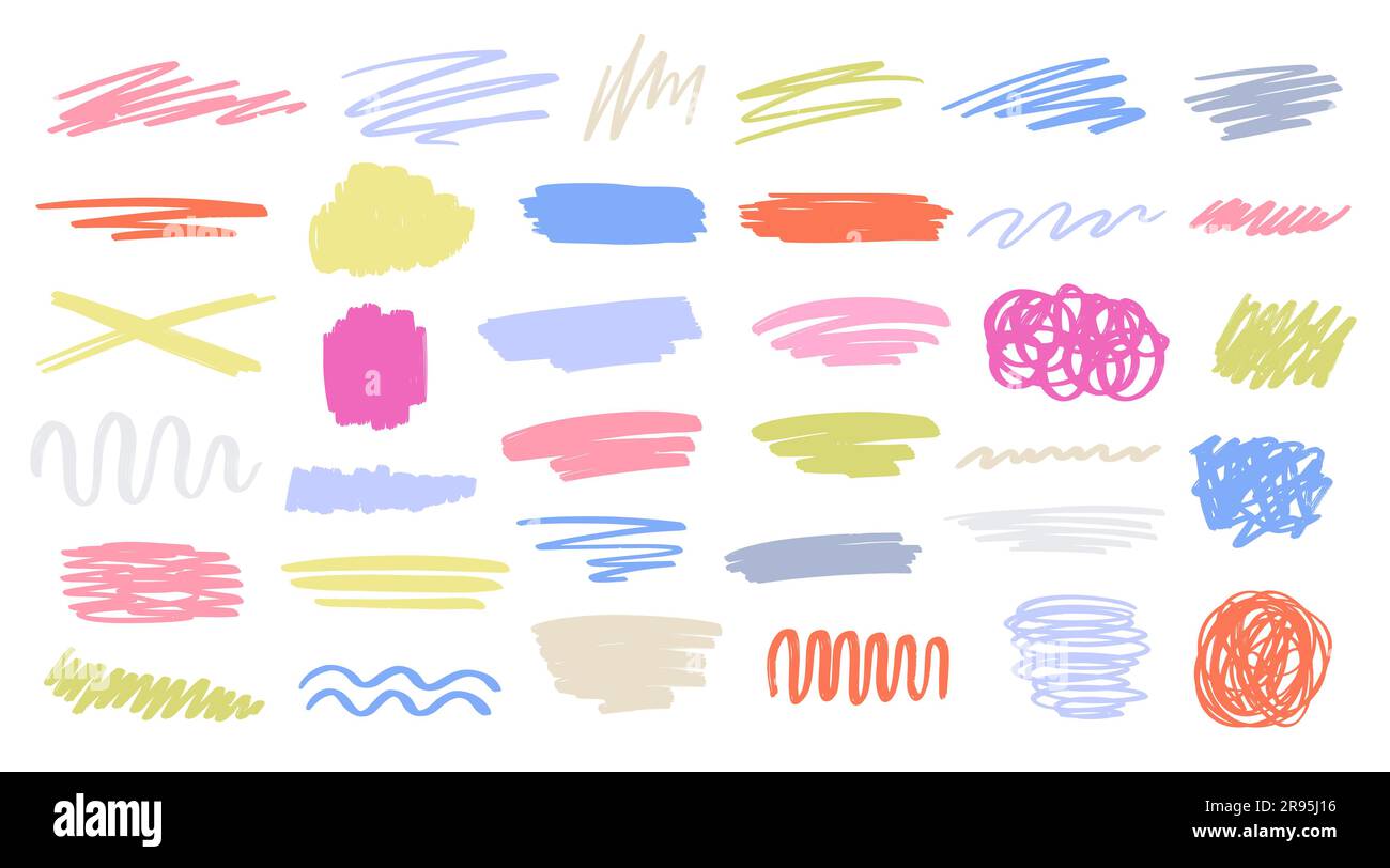 Collection doodle line scribble hi-res stock photography and images - Alamy