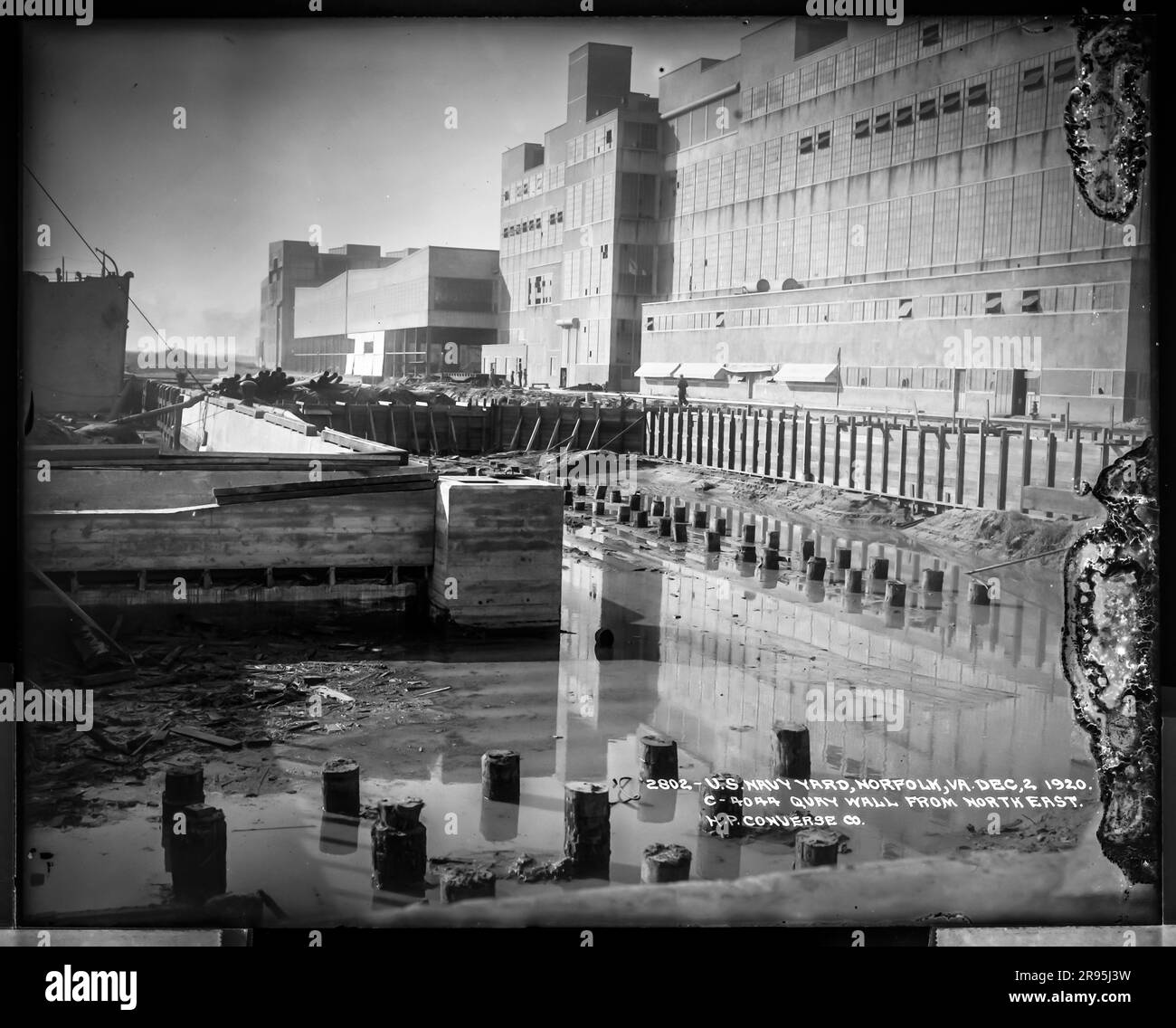 Historic photographs of the Norfolk Naval shipyard located in the Fifth ...