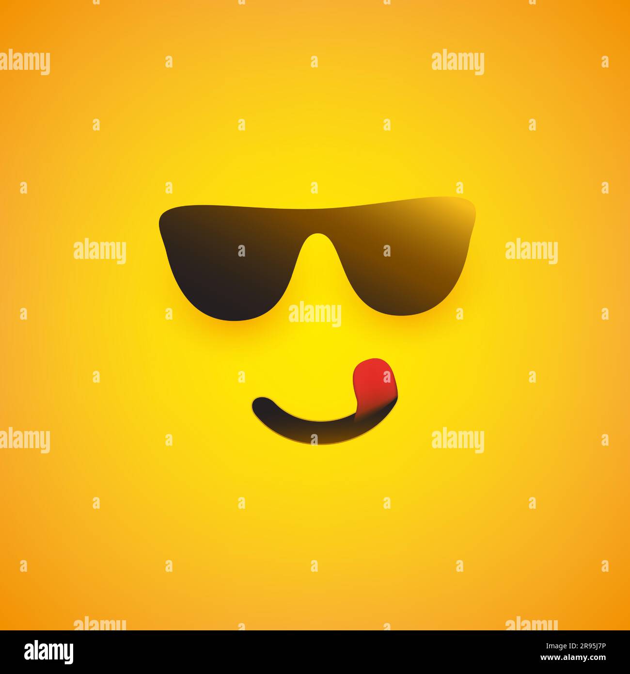 Smiling Emoji Face With Sunglasses And Stuck Out Tongue Simple Shiny