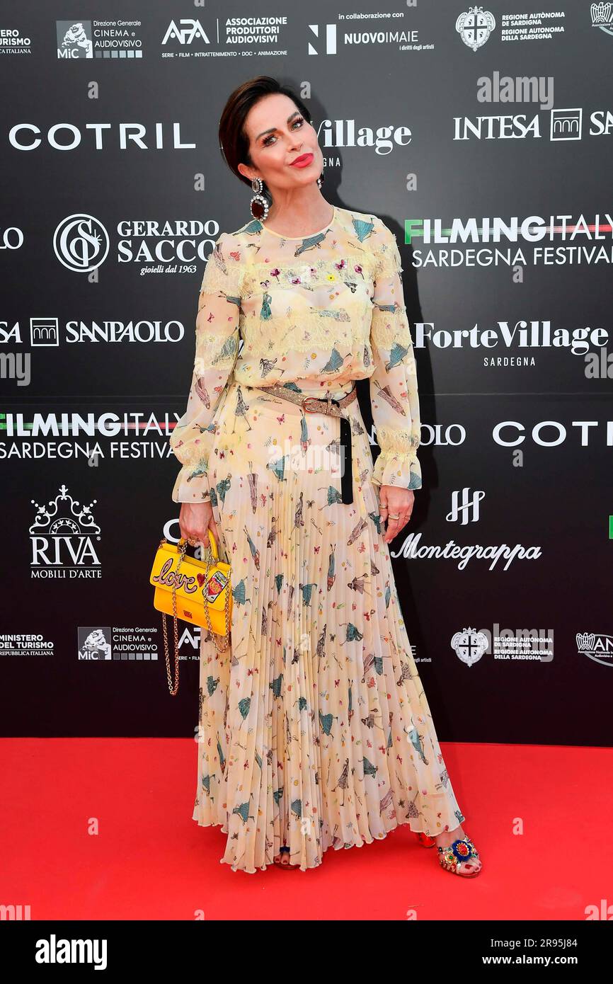 Pula : Filming Italy Sardinia Festival . Second evening. In the photo ...