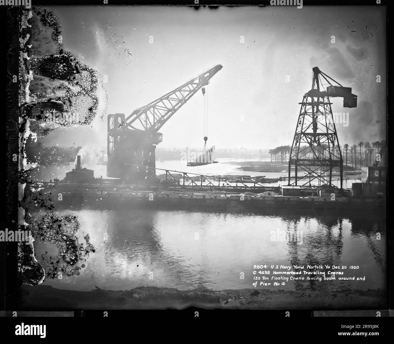 Historic photographs of the Norfolk Naval shipyard located in the Fifth ...