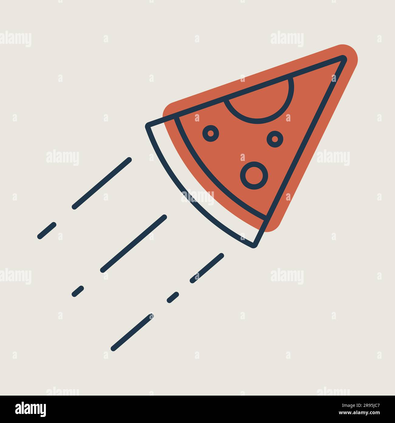Slice of pizza vector icon. Fast food delivery symbol. Delivery sign ...