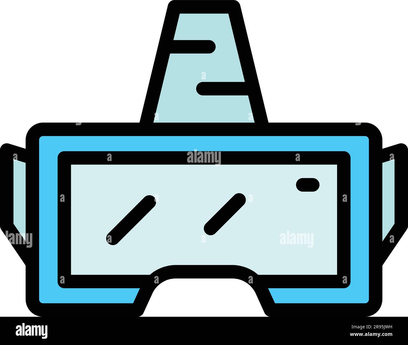 Goggles simulation icon. Outline Goggles simulation vector icon for web ...
