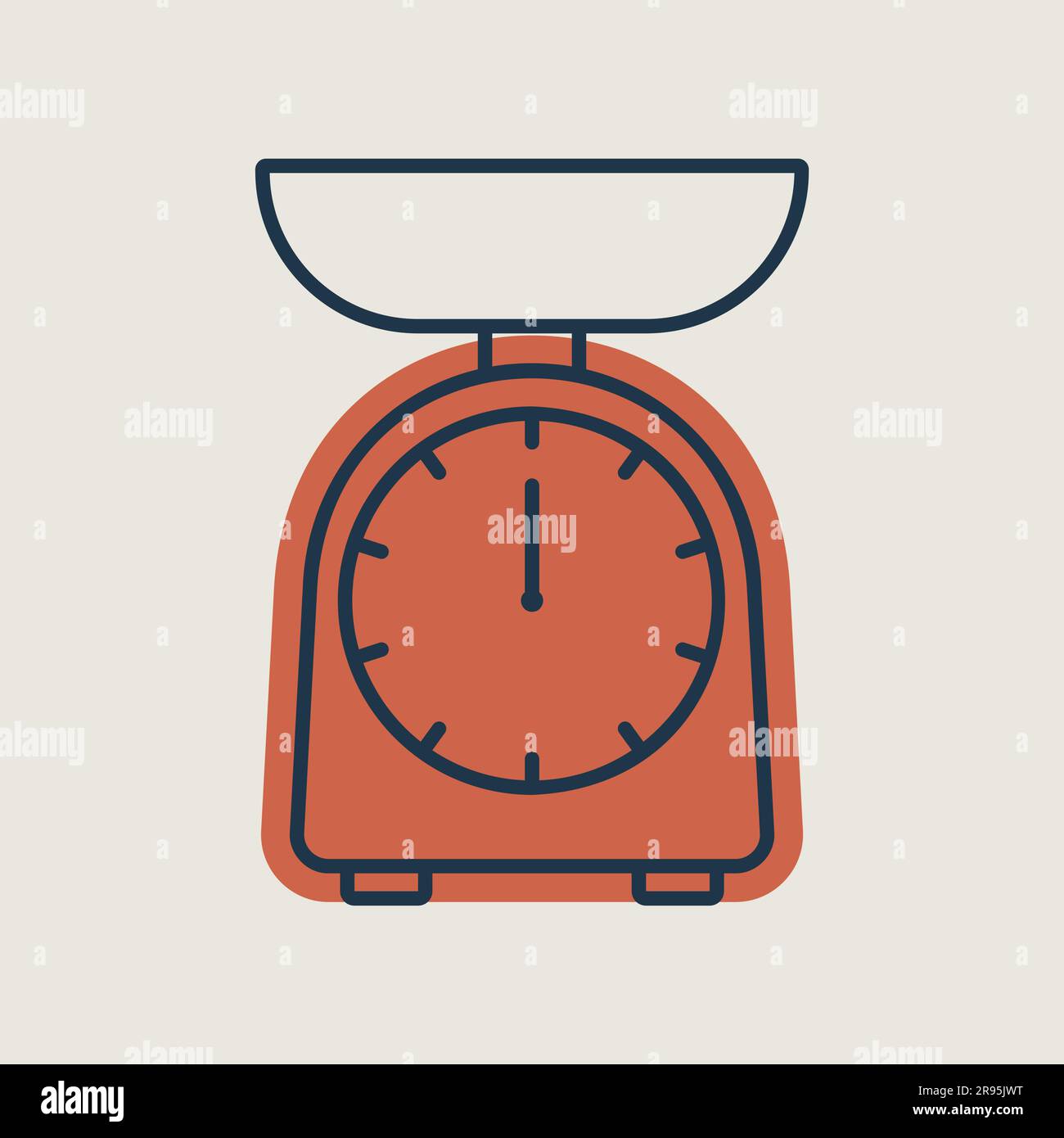 Scales vector icon. Kitchen appliance. Graph symbol for cooking web ...