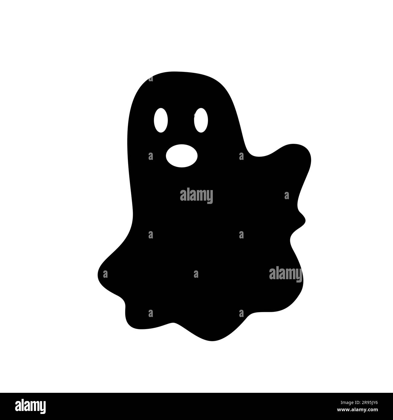 Halloween ghost, flat silhouette. Vector Illustration. EPS10 Stock ...