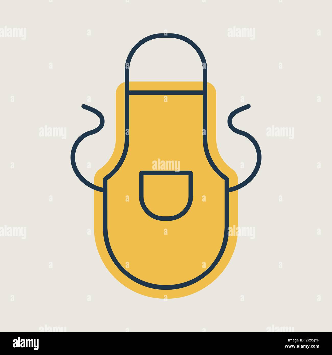 Kitchen apron protective garment vector icon. Graph symbol for cooking ...