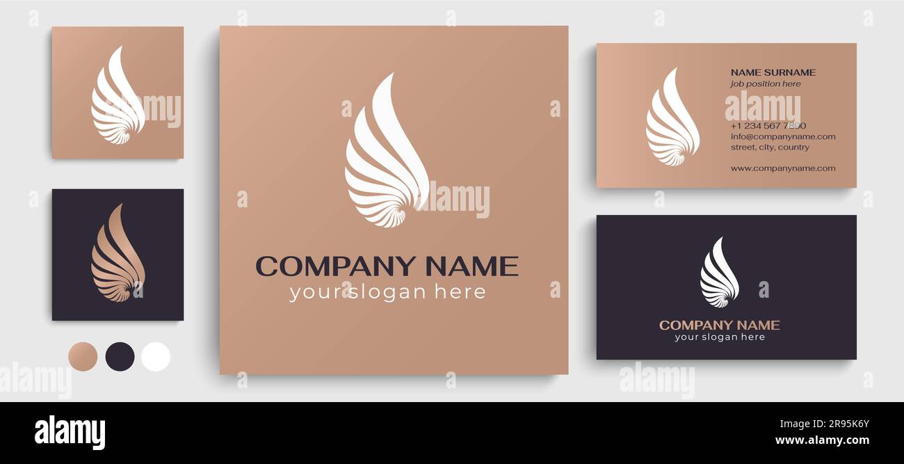 Shell logo. Modern seashell, naulilus. Elegant linear logo. Template to ...