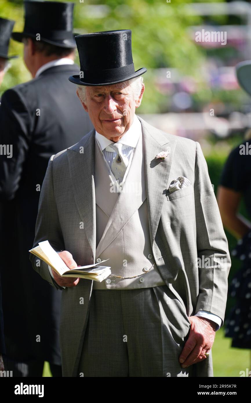 King Charles III during day five of Royal Ascot at Ascot Racecourse ...