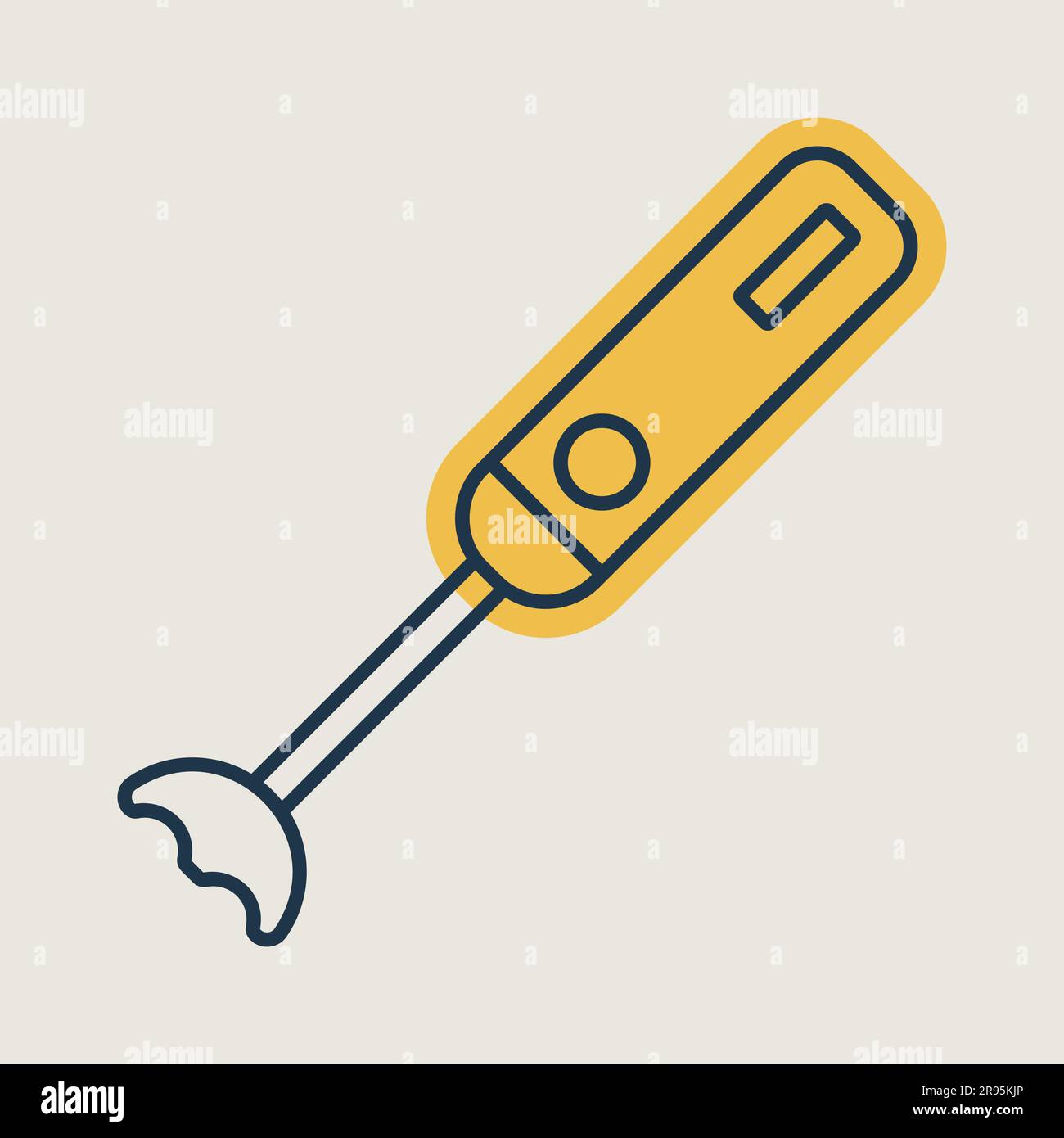 Hand blender vector icon. Electric kitchen appliance. Graph symbol for ...