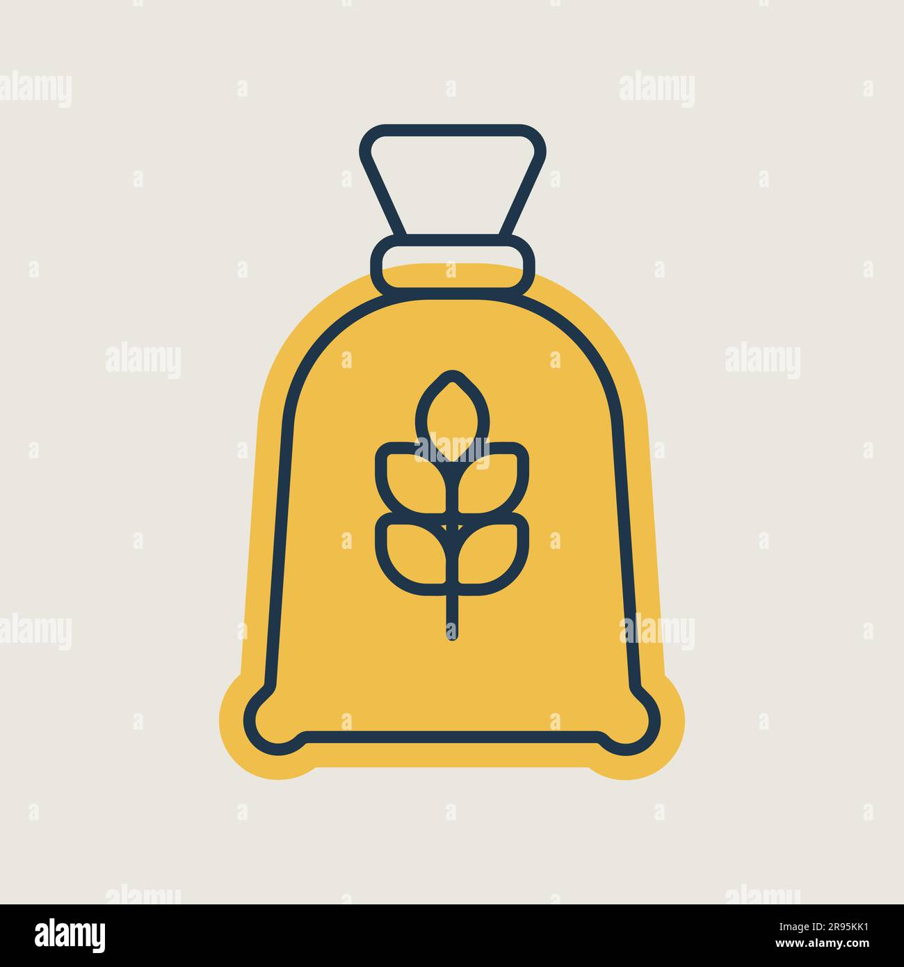 Bag flour vector icon. Kitchen appliance. Graph symbol for cooking web ...