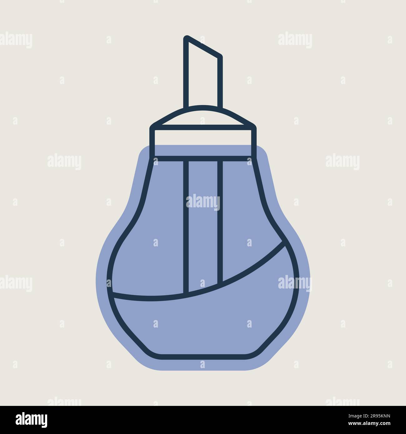 Sugar bowl shaker bottle vector icon. Kitchen appliance. Graph symbol ...