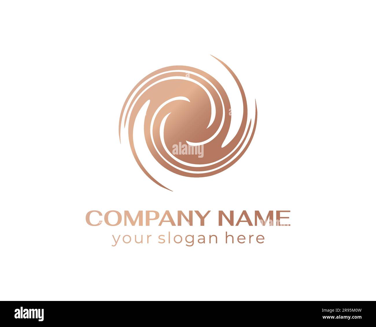 Round spiral logo. Swirling elegant waves of fabric. Template for ...