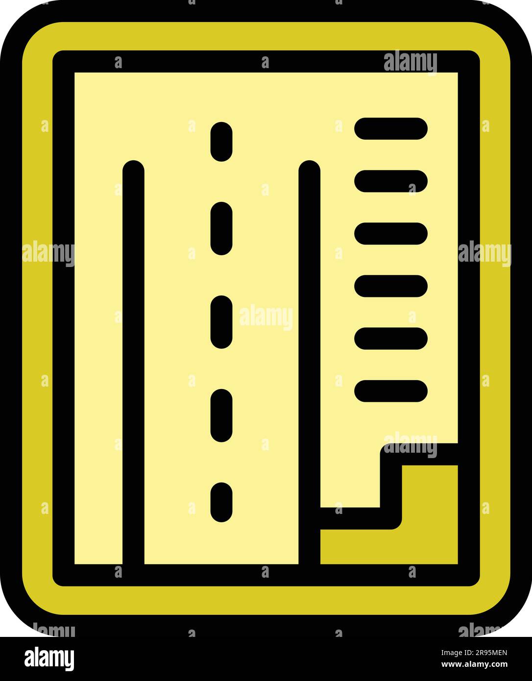 Autonomous map car icon. Outline Autonomous map car vector icon for web ...