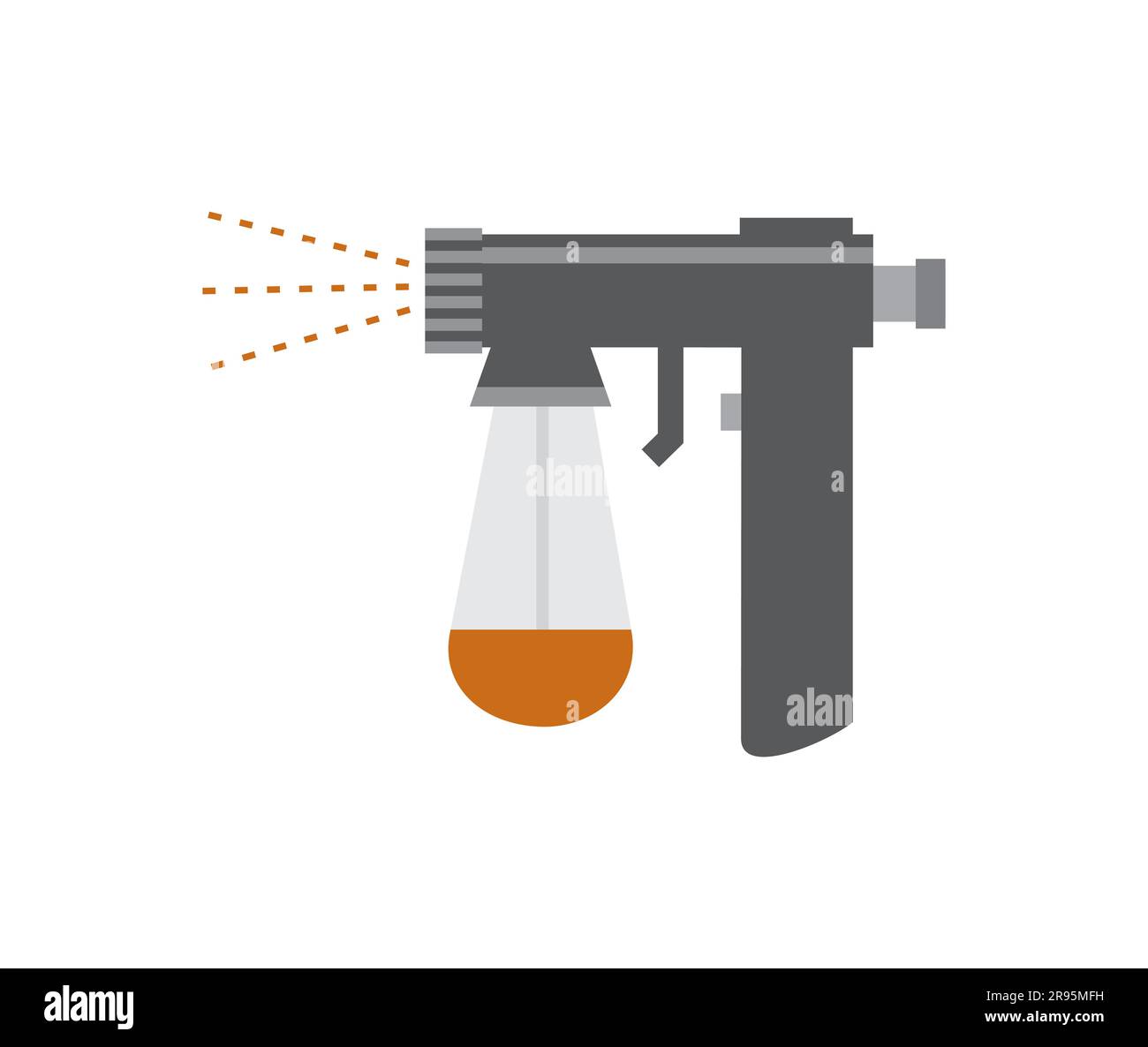 Gray spray tan machine. Flat vector illustration Stock Vector Image ...