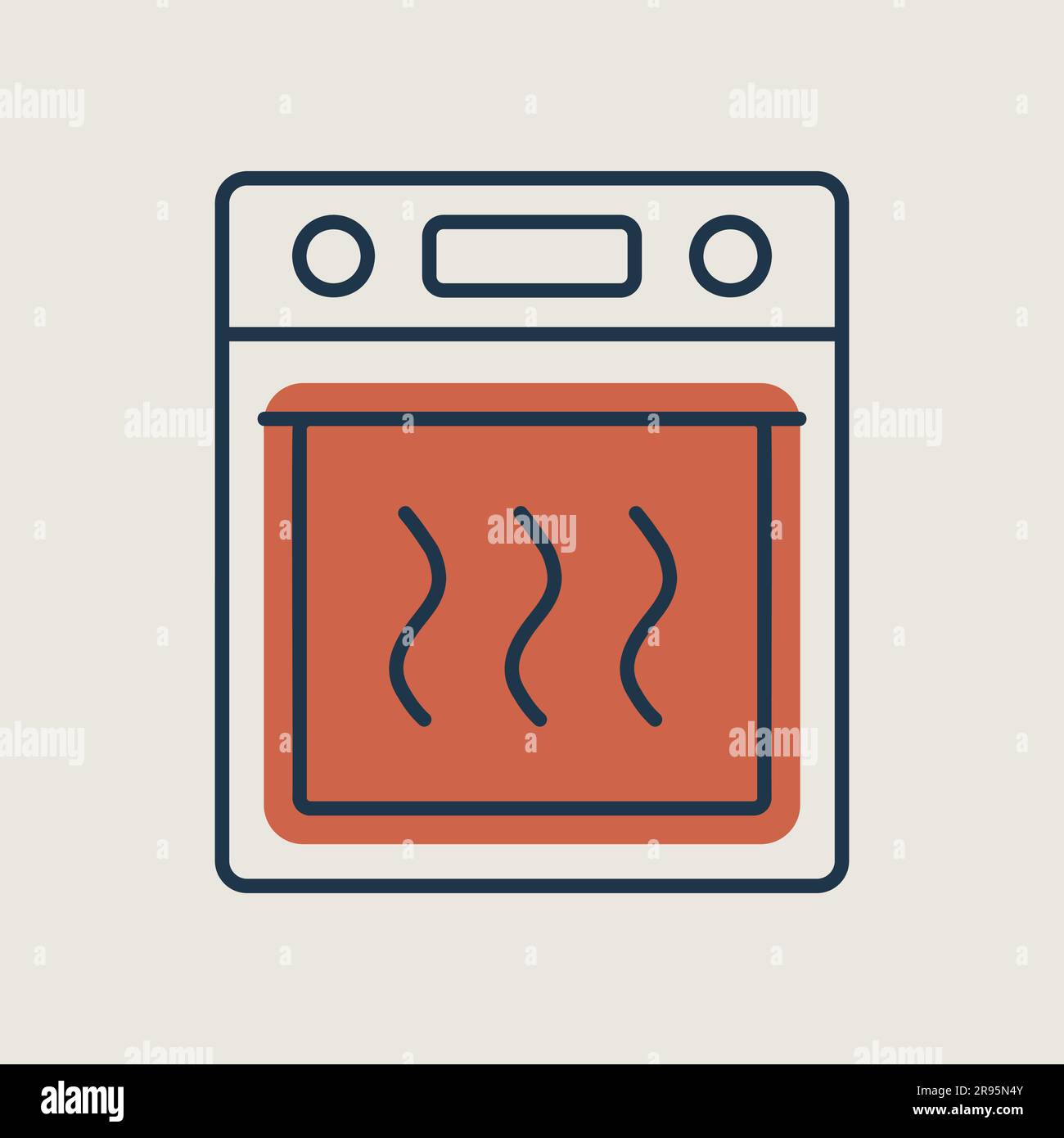 Electric oven vector kitchen icon. Graph symbol for cooking web site ...