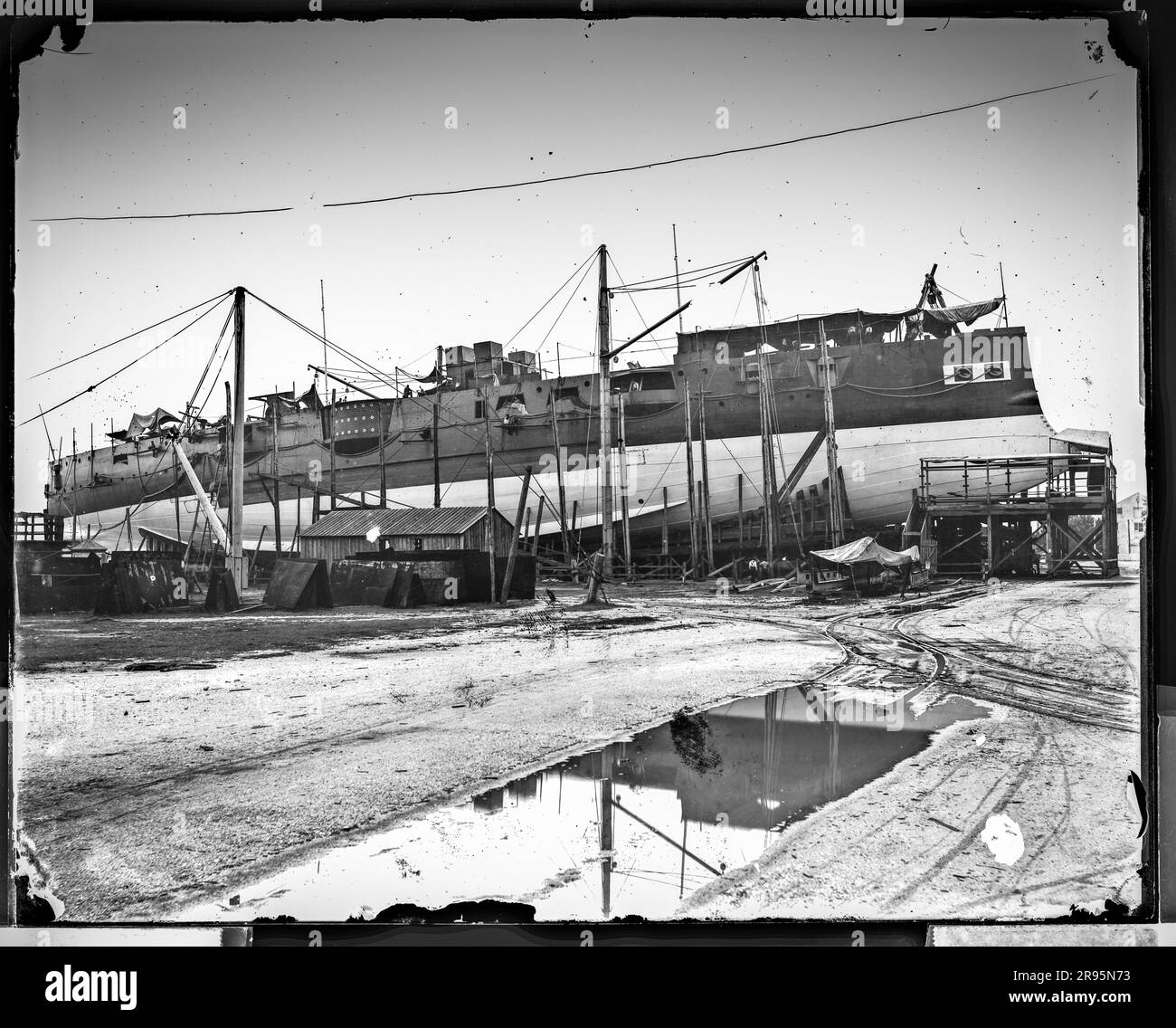 Historic photographs of the Norfolk Naval shipyard located in the Fifth ...