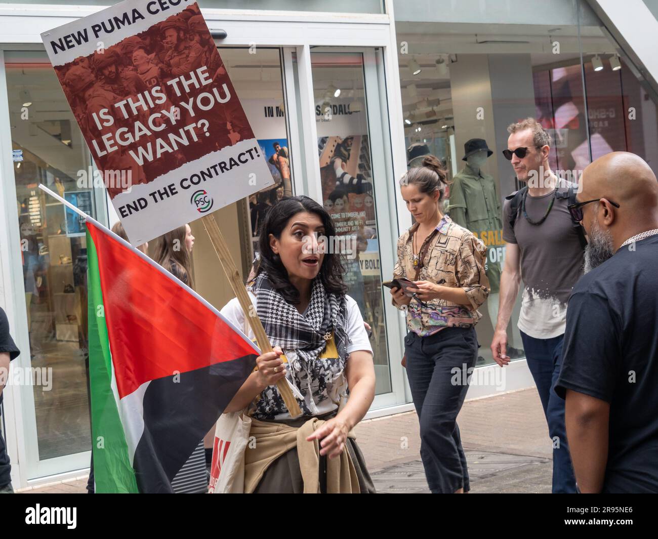 London, UK. 24 Jun 2023. Campaigners from the Palestine Solidarity ...