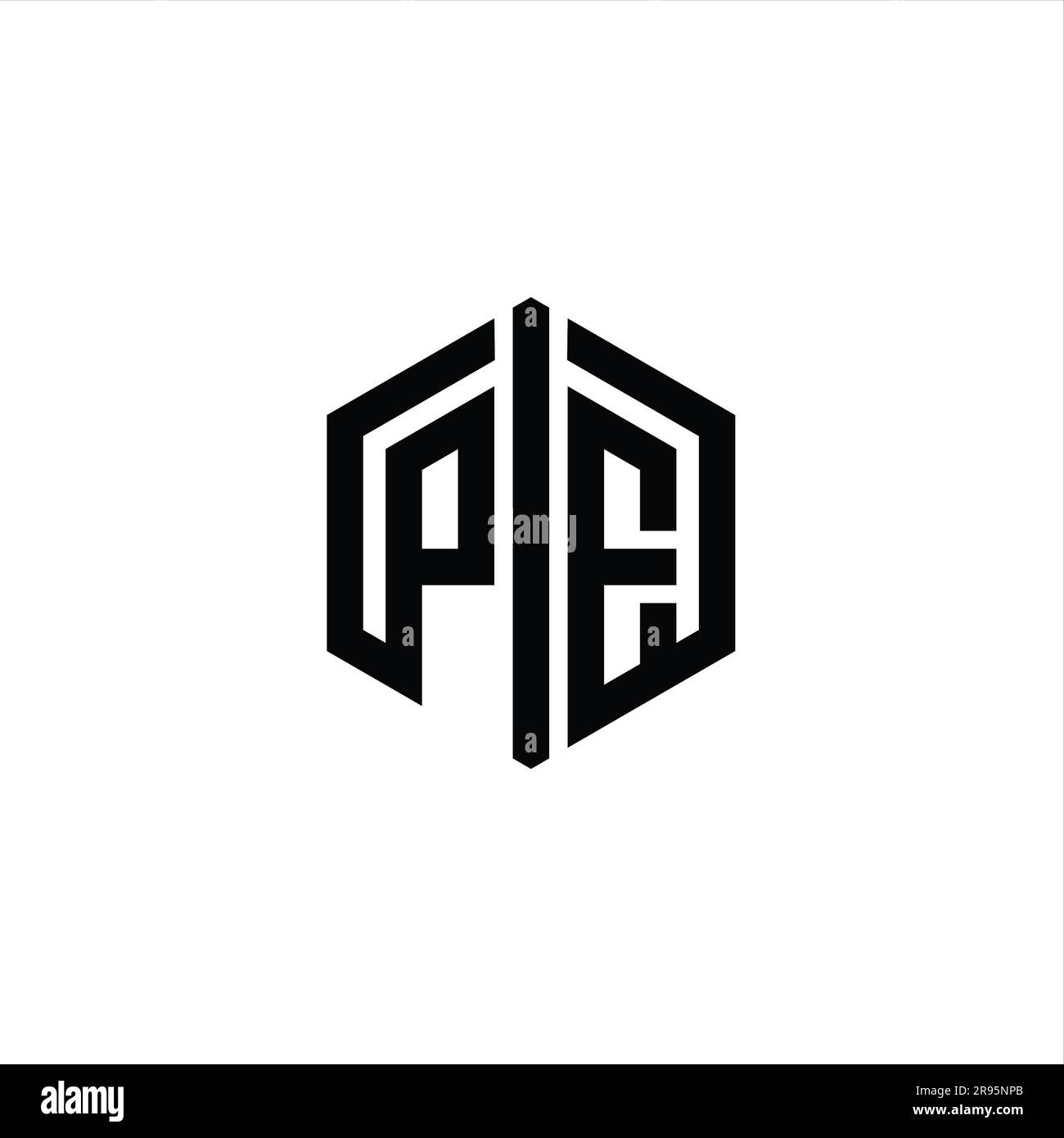 Pe modern logo hi-res stock photography and images - Alamy